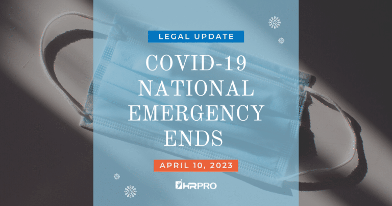 COVID-19 National Emergency - HRPro
